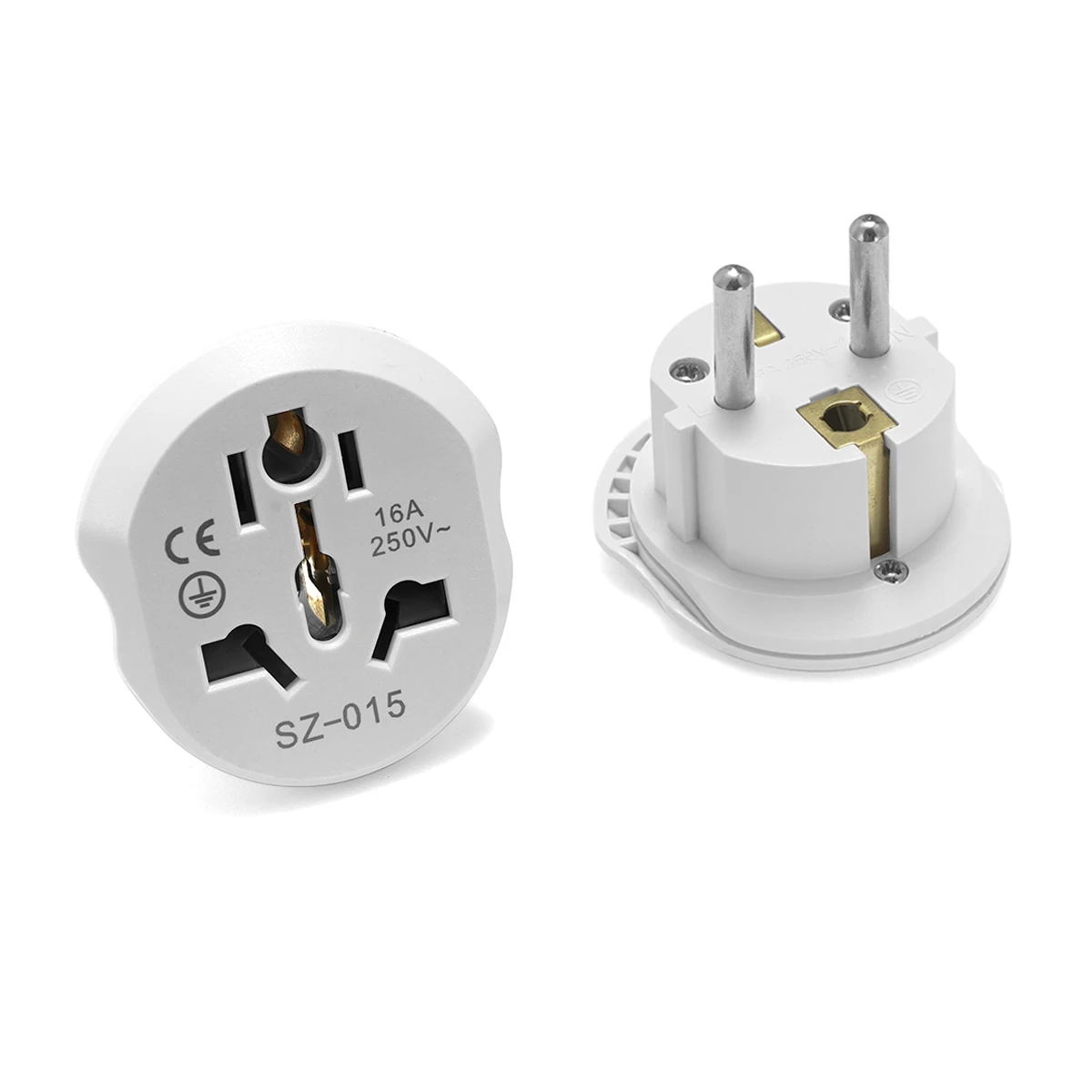 US To EU Plug Adapter Euro European 2Pin Plug Electrical Socket America ...