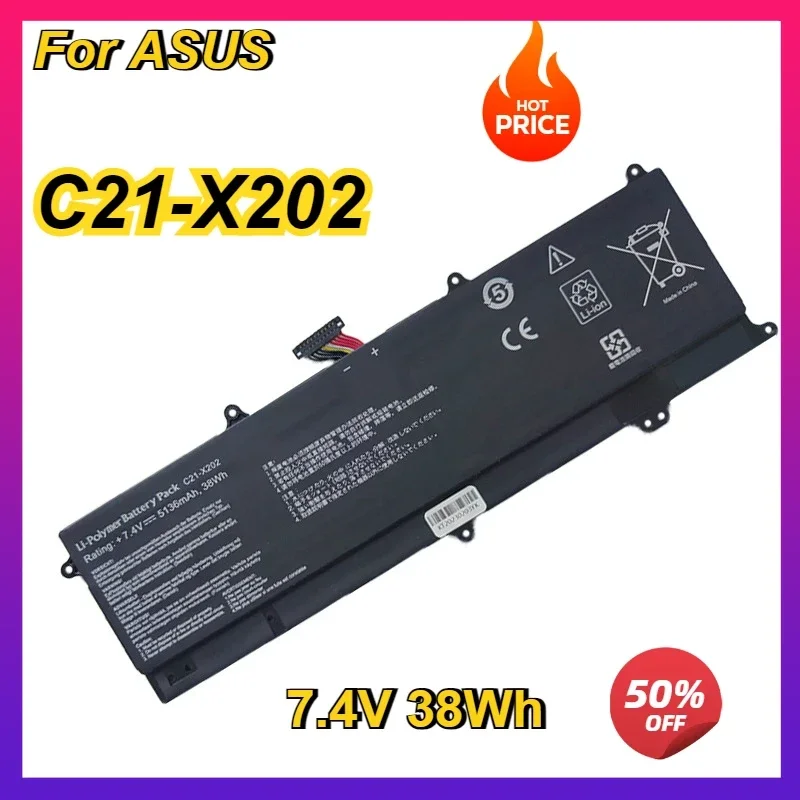 New C21-X202 Laptop Battery for ASUS VivoBook X201 X201E S200 S200E ...