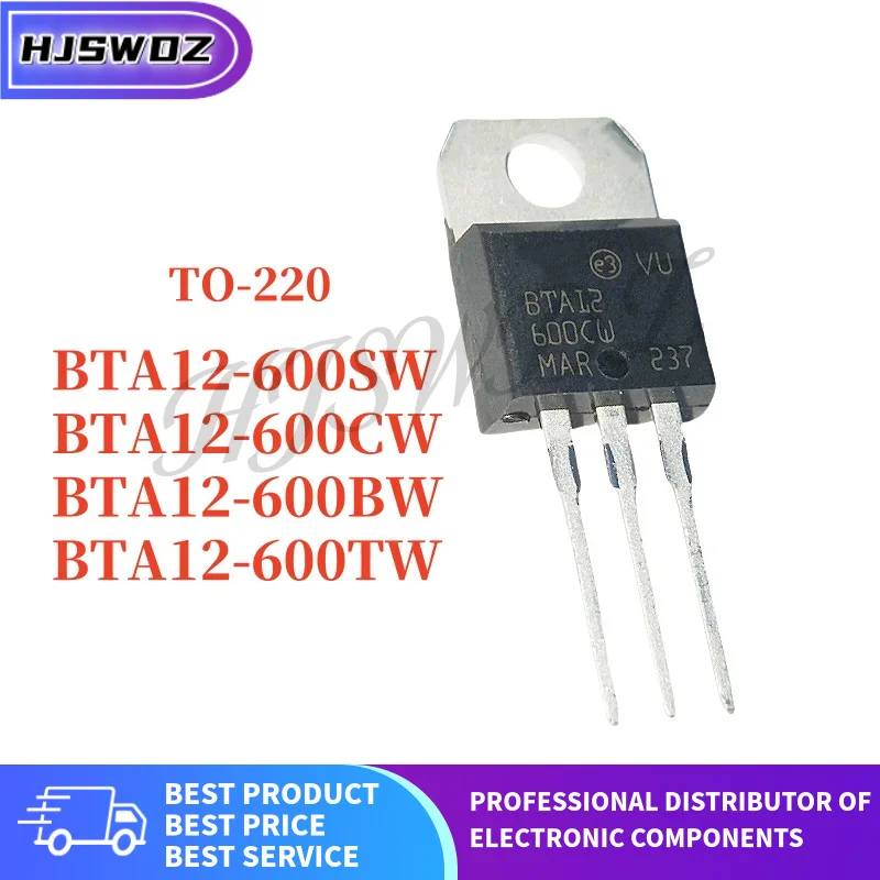 10 Uds BTA12-600BW BTA12-600CW BTA12-600SW BTA12-600TW TO-220 12A/600V ...