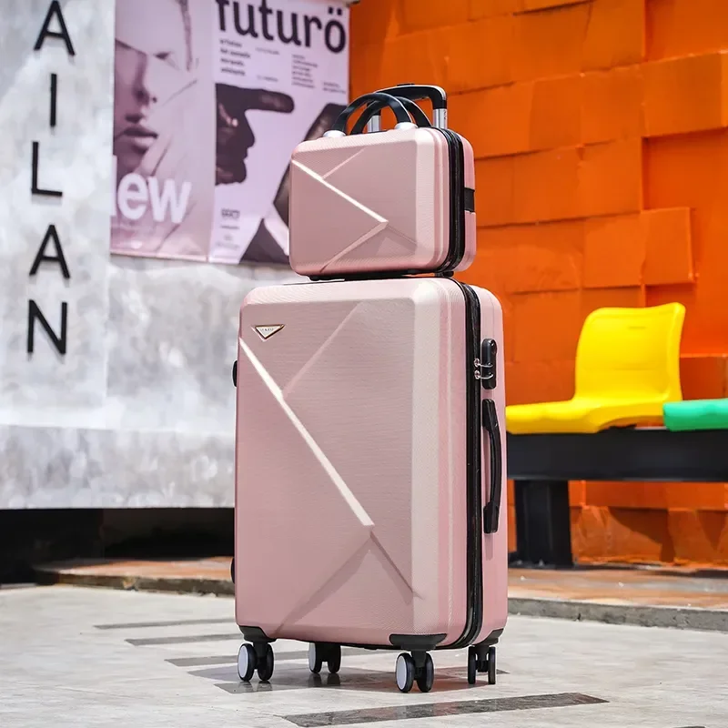 New-Fashion-Travel-Suitcases-with-Wheels-Lightweight-Luggage-with-Small ...