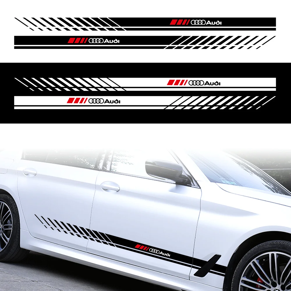 Car Emblem Body Side Fender Decor Decal Sticker Accessories For Audi ...