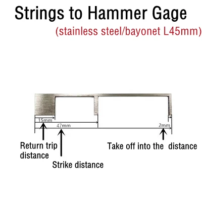 Piano Strings to Hammer Gage Striking Distance Measuring Instrument ...