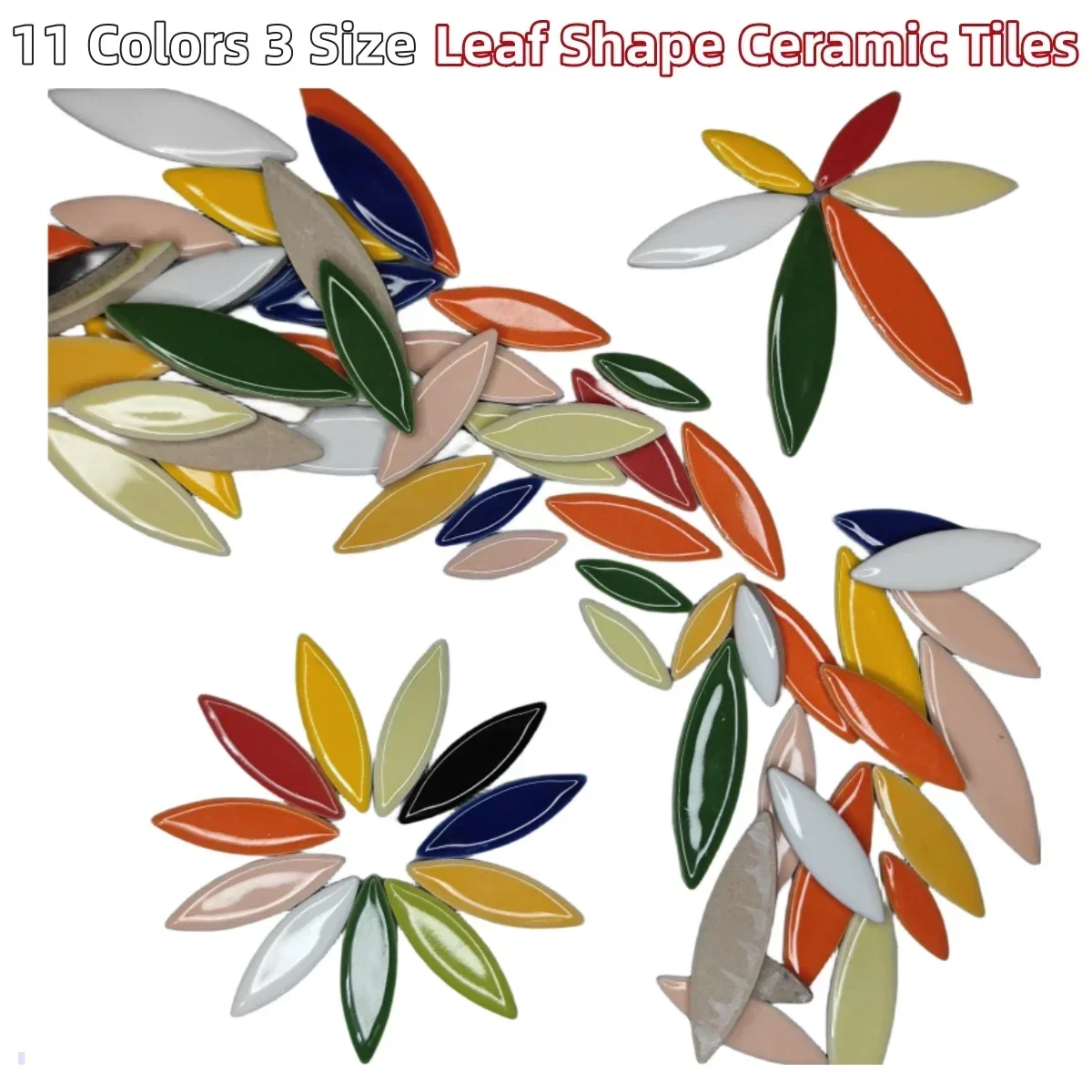 Cer-mica-Petal-Mosaic-Tiles-para-DIY-Porcelain-Leaf-Tile-Willow-Leaves ...