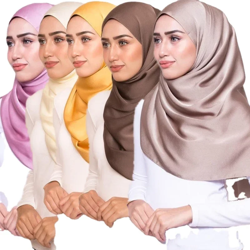 Hijabs-Women-Scarf-Turban-For-Muslim-New-Breathable-Imitation-Silk-Matt ...