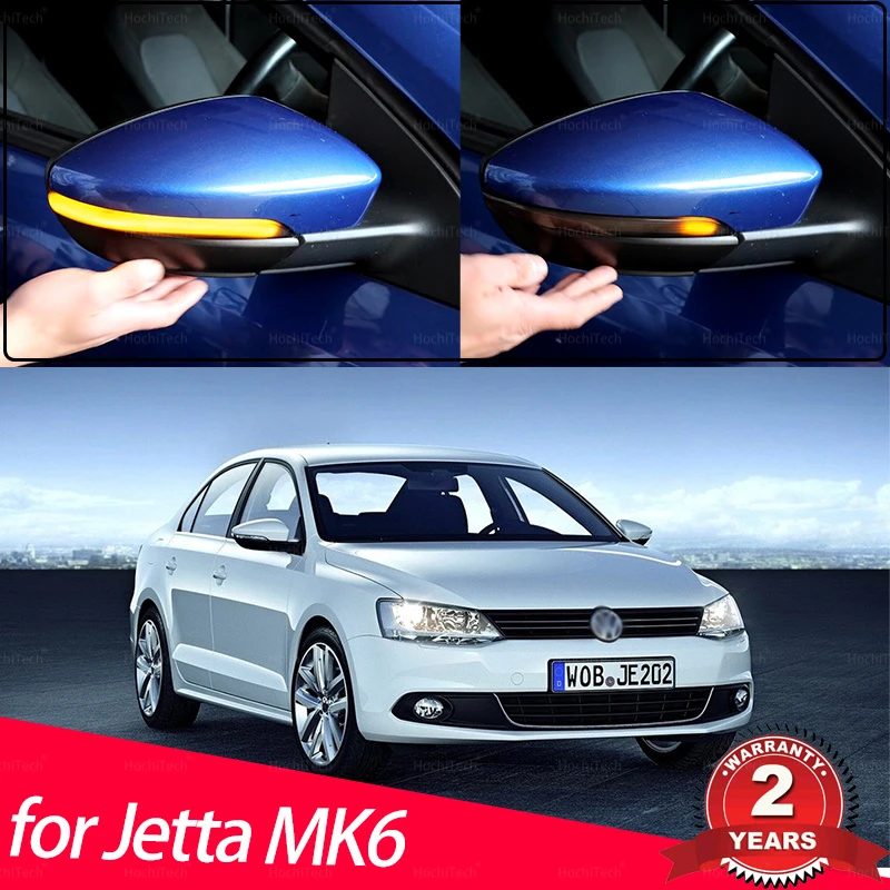 Dynamic LED Side Wing Espelho Retrovisor, Turn Signal Light, Volkswagen ...
