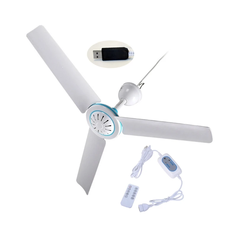 Small-USB-Ceiling-Fan-with-Remote-4Speeds-USB-Ceiling-Fan-Hangings-Fan ...