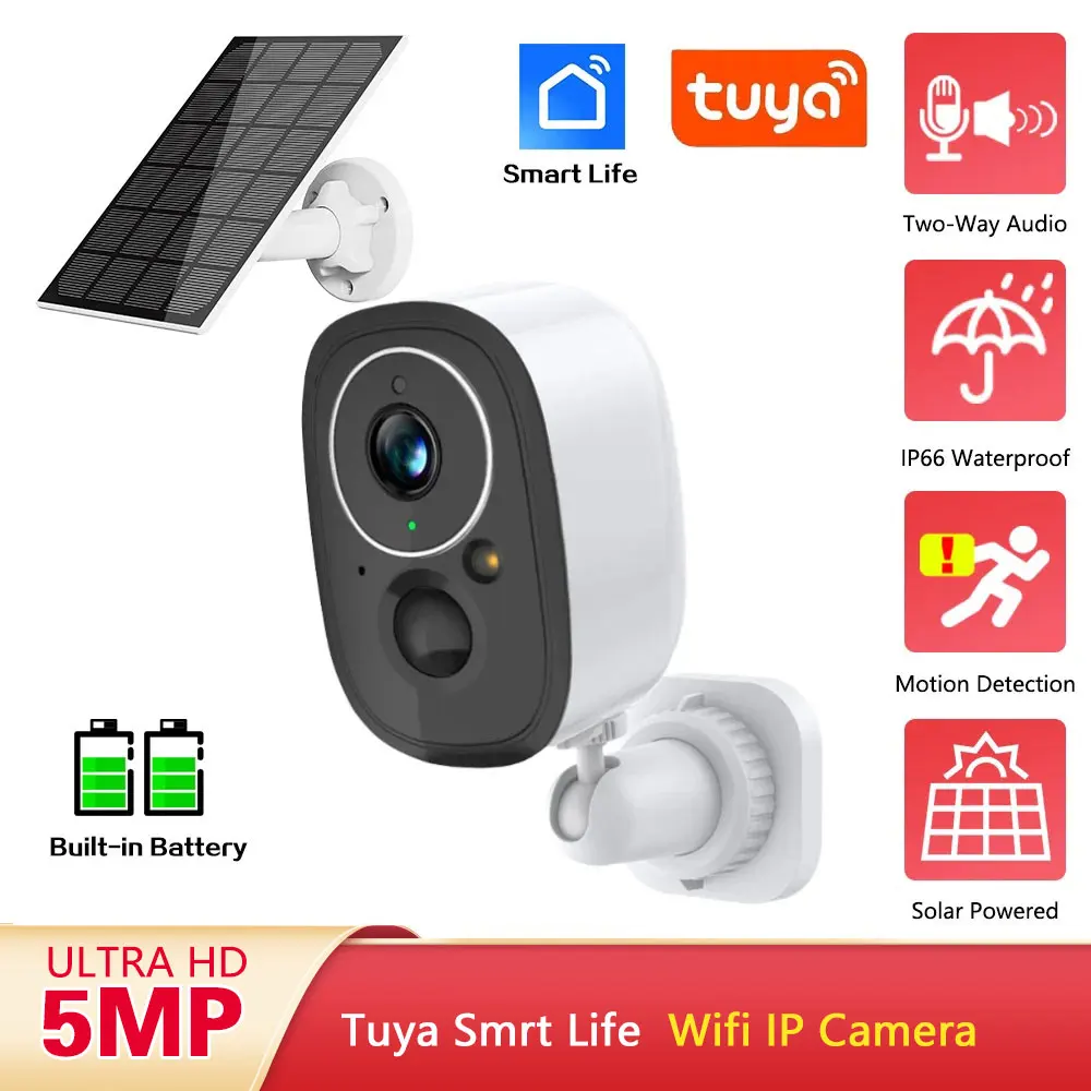 Tuya-WiFi-5MP-HD-Smart-Life-Surveillance-Security-Camera-Solar-Charging ...