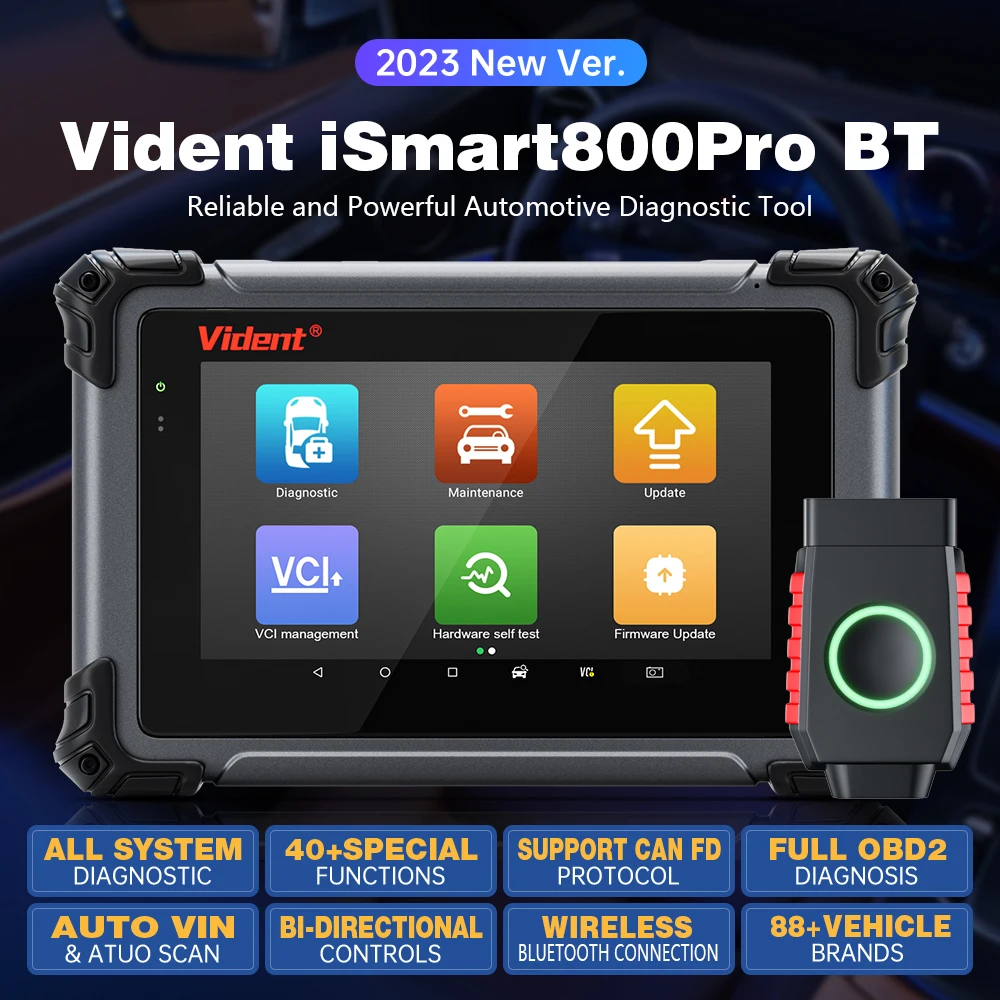 Vident iSmart800Pro BT Car Scanner All System Diagnosis