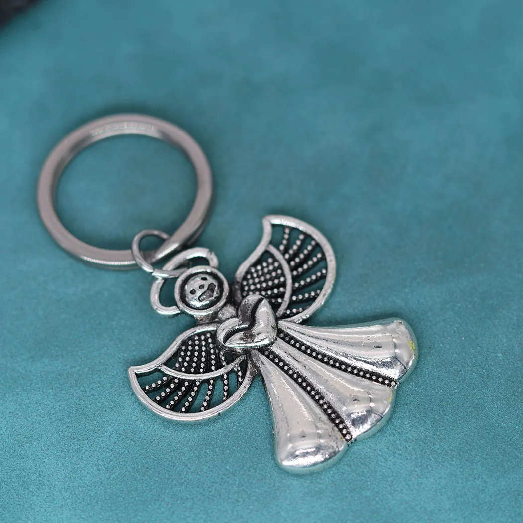 Love-Heart-Guardian-Angel-Aureole-Filigree-Pendant-Keychain-For-Men ...