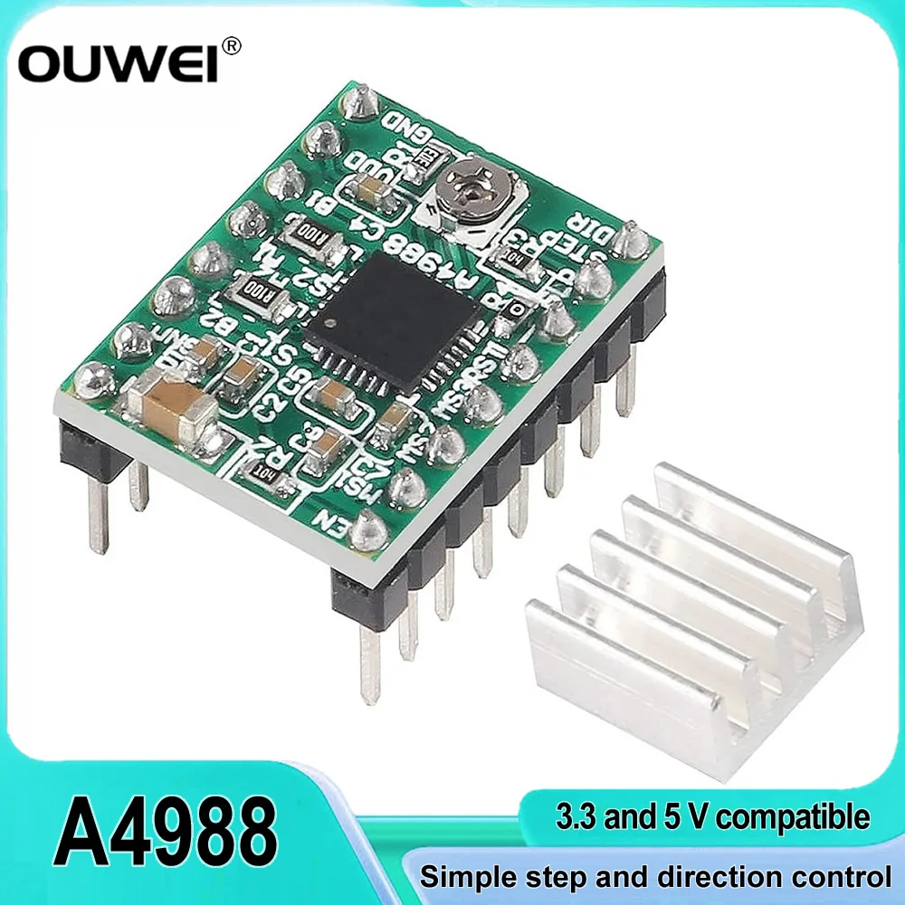 3D-Printer-StepStick-Parts-A4988-Stepper-Motor-Driver-Module-with-Heat ...