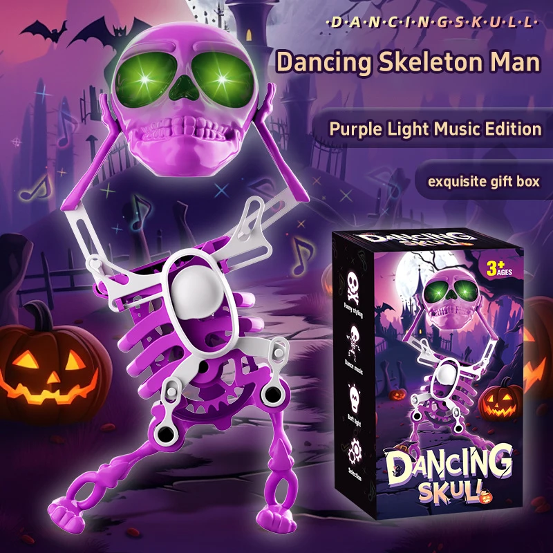 Funny Wind-up Dancing Skeleton Toy No Need Battery Kids Toddlers ...