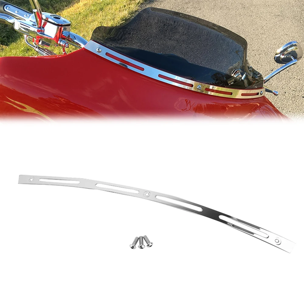 Motorcycle-CNC-Windscreen-Windshield-Trim-Chrome-For-Harley-Electra ...