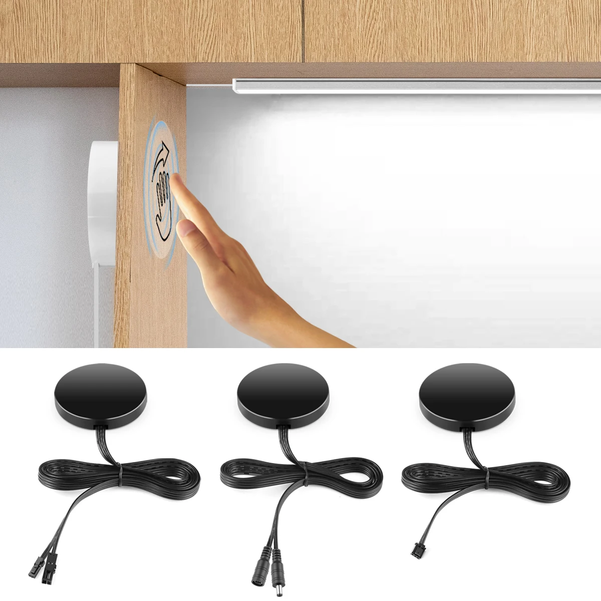 12V-5A-Penetrable-Wooden-Dimmable-Touch-Switch-Hand-Sweep-Sensor-Dimmer ...