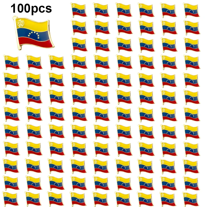 10/50/100pcs a lot Venezuela Flag Lapel Pin Flag badge Brooch Pins ...