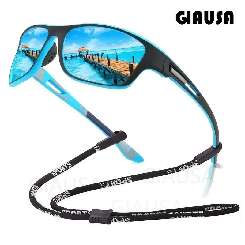 Men's Polarized Fishing Sunglasses With Glasses Chain For Men Women ...