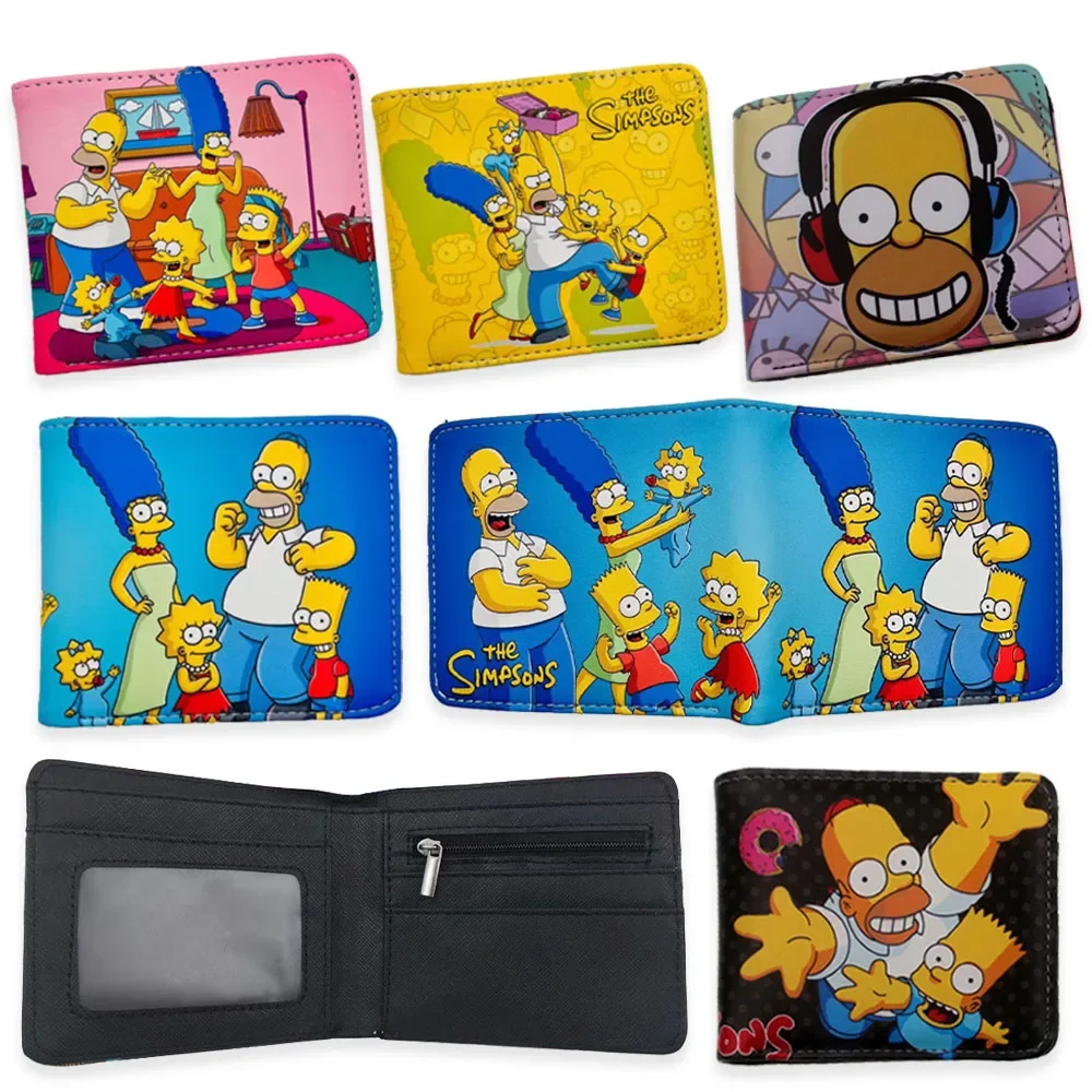 Disney-Simpsons-Wallet-Cartoon-Figure-Homer-Bart-Men-s-Short-Coin-Purse ...