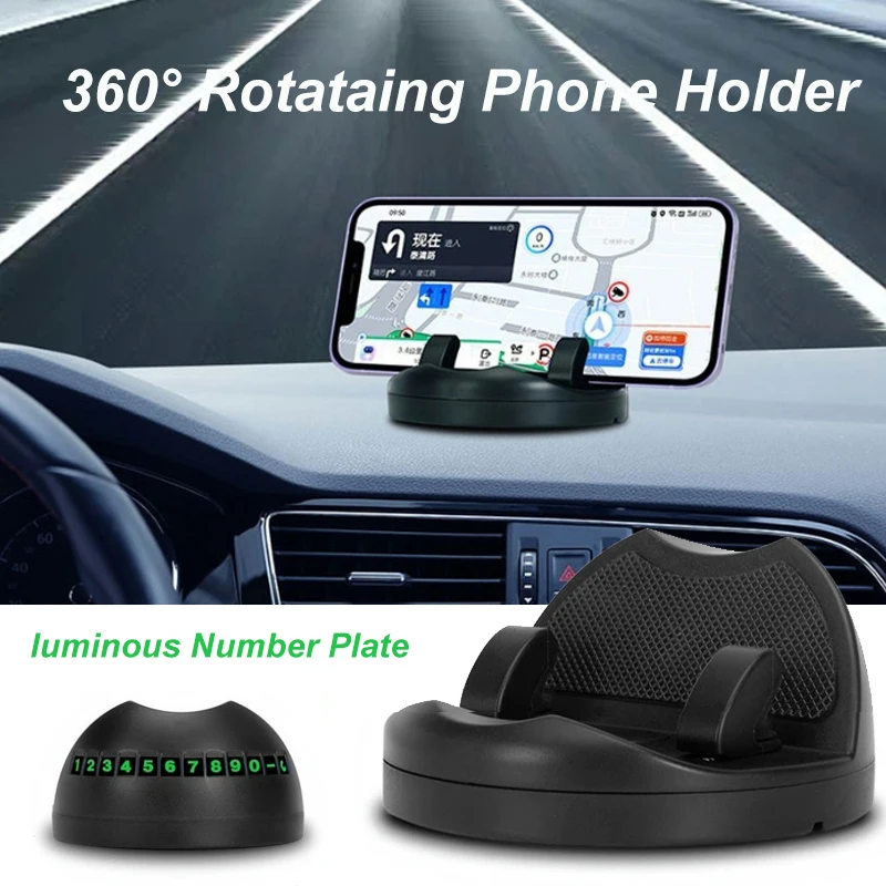 360-Degree Rotation Car Phone Holder Dashboard Head-Up Phone Mount ...