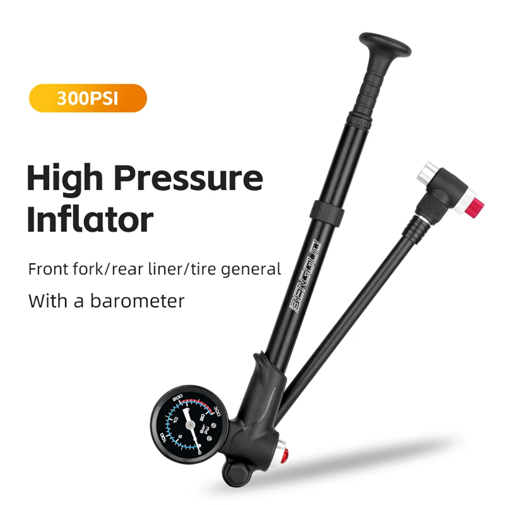 300PSI-High-pressure-MTB-Bicycle-Pump-with-Gauge-Bike-Manual-Air ...