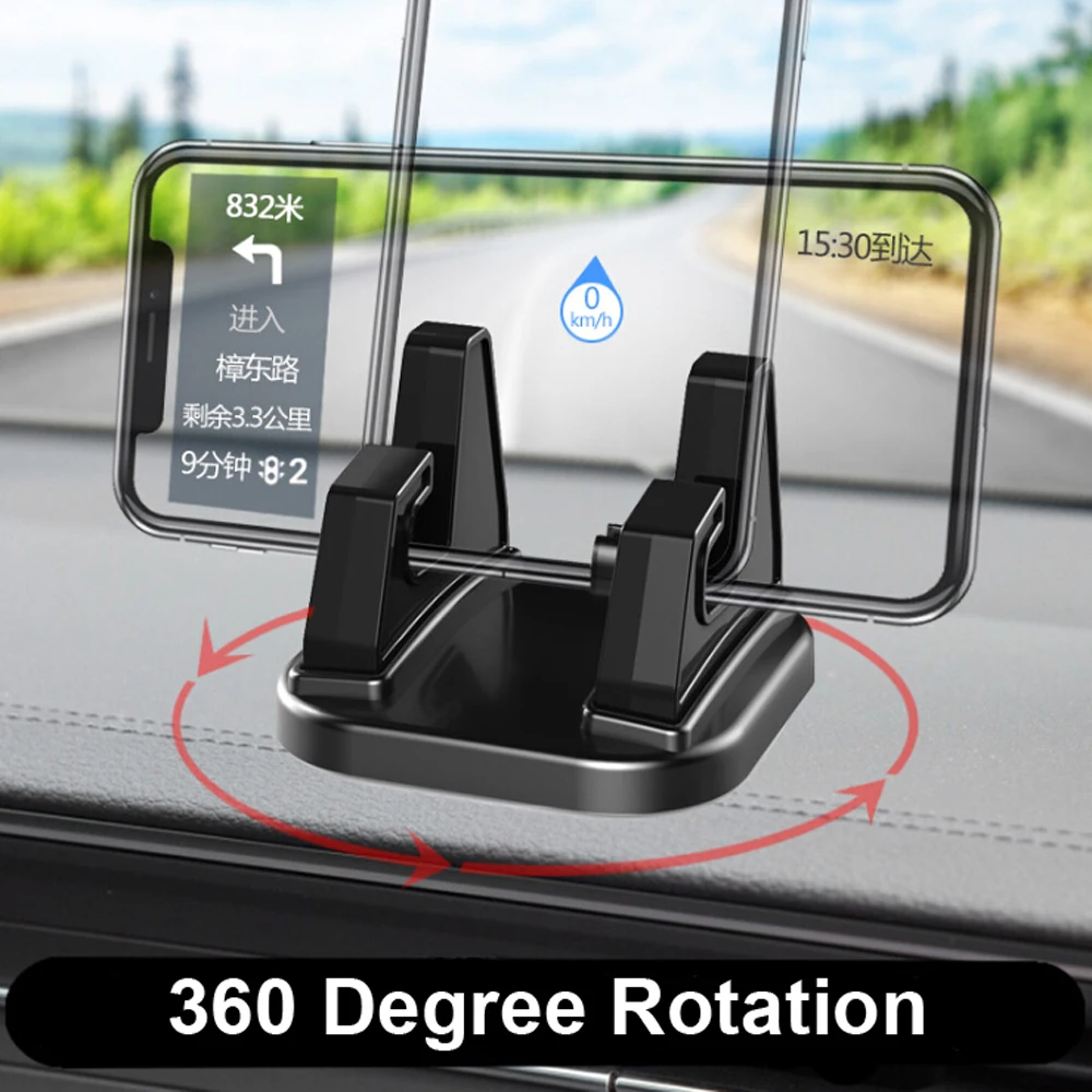360 Degree Rotate Car Cell Phone Holder Dashboard Sticking Universal Stand Mount Bracket For ...