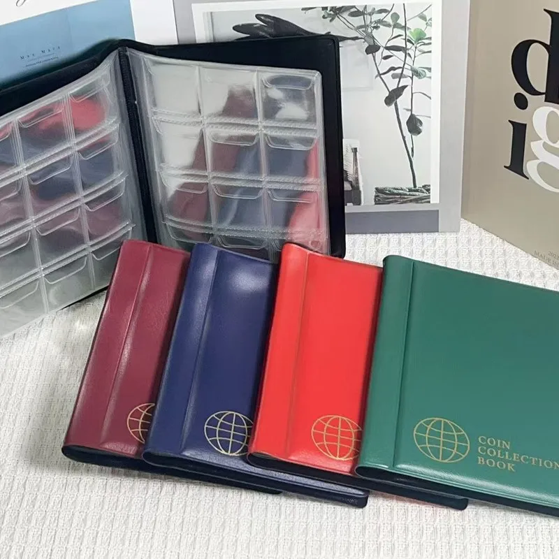 120/60 Grid Commemorative Coins Storage Organizer Clear PVC Money ...