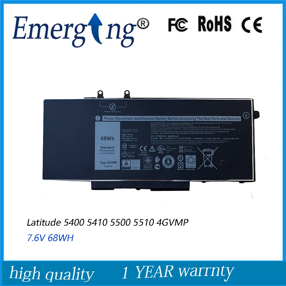7-6V-68Wh-New-4GVMP-Laptop-Battery-for-Dell-Latitude-5400-5500-5401 ...
