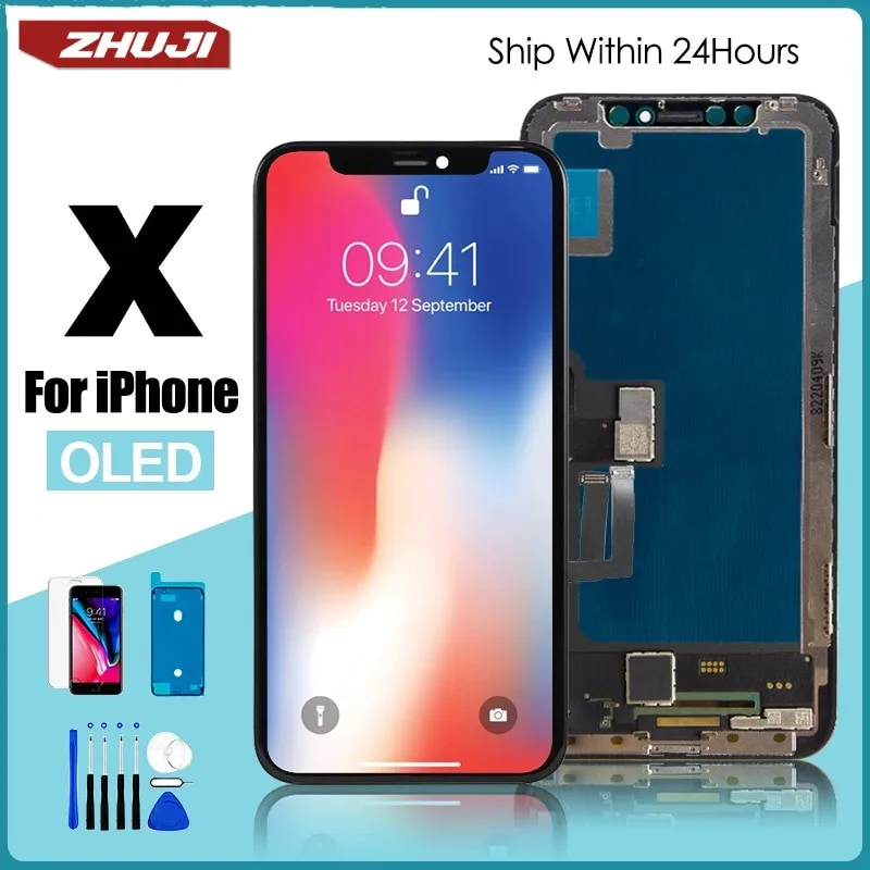 아이폰 X XS 맥스 XR LCD 11 프로 12 미니 디스플레이용 OEM OLED 디스플레이, 3D 터치 스크린 디지타이저 ...