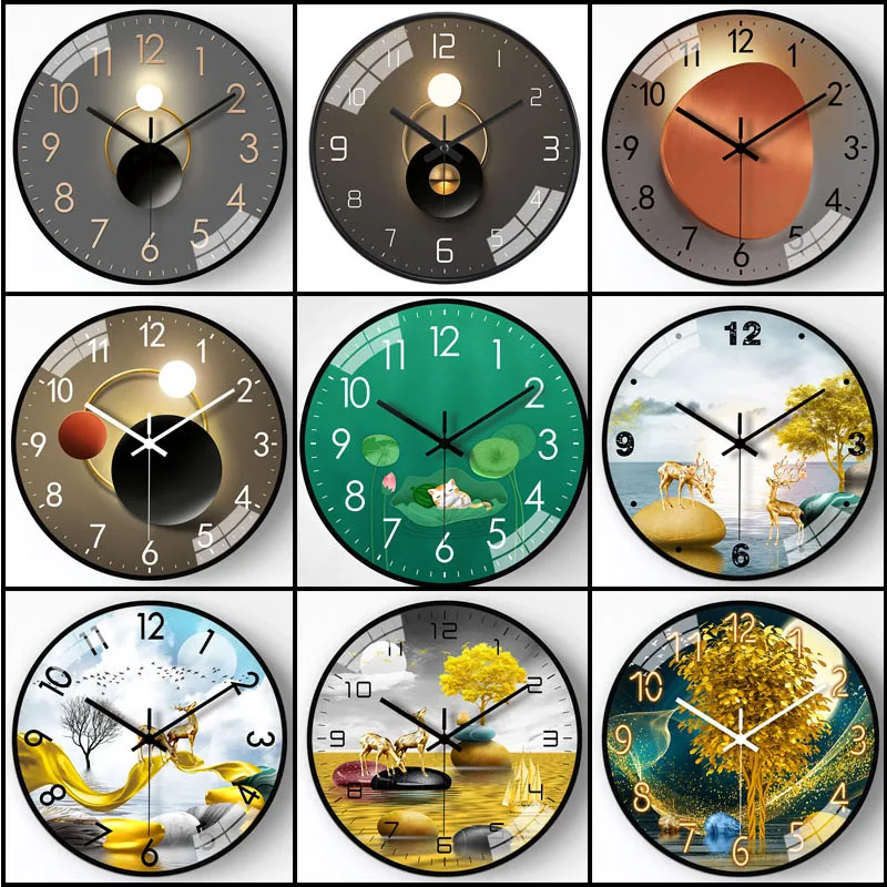 2023-new-wall-clock-8-inches-modern-fashion-personality-art-mute-living ...