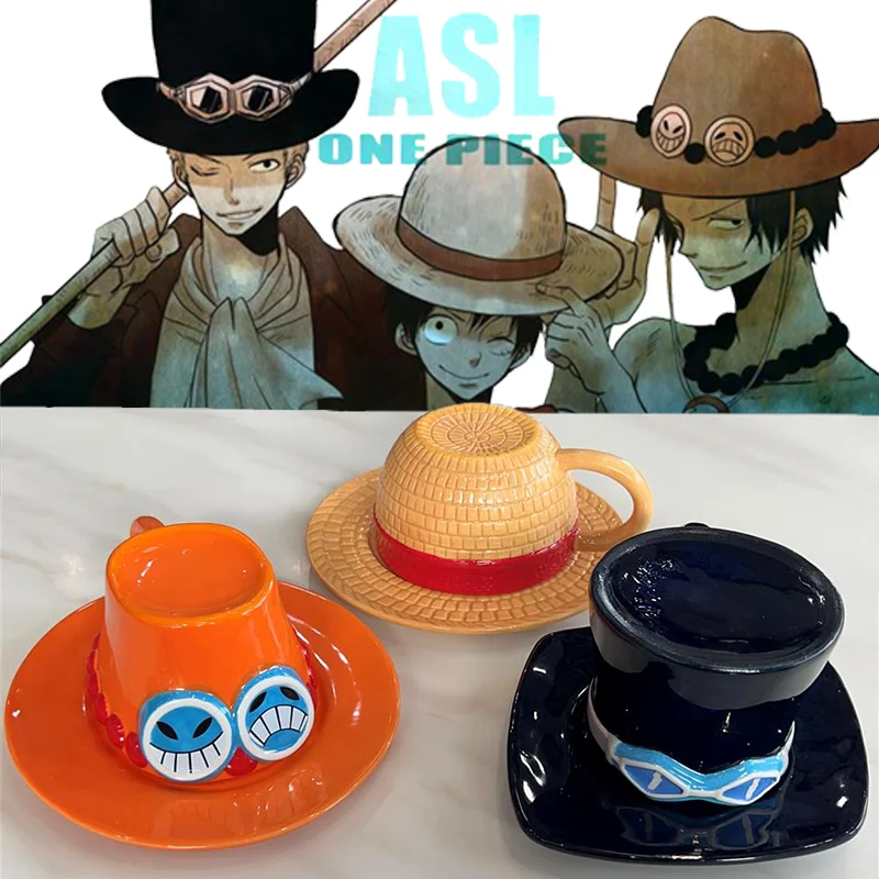 Sombreros-Asl-Luffy-Ace-Sabo-de-One-Piece-taza-figura-de-Anime-Juguetes ...