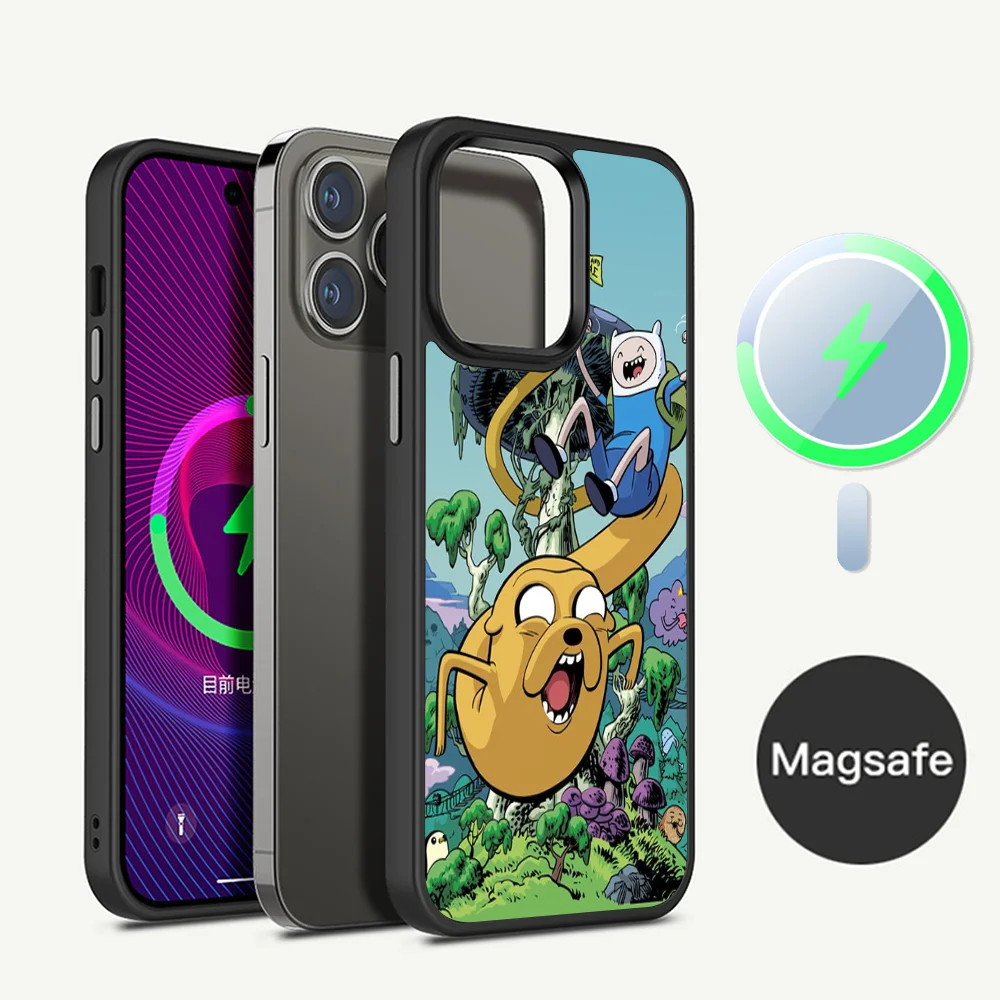 Cartoon-Adventure-Time-Phone-Case-Magesafe-Magnetic-Wireless-Charge ...