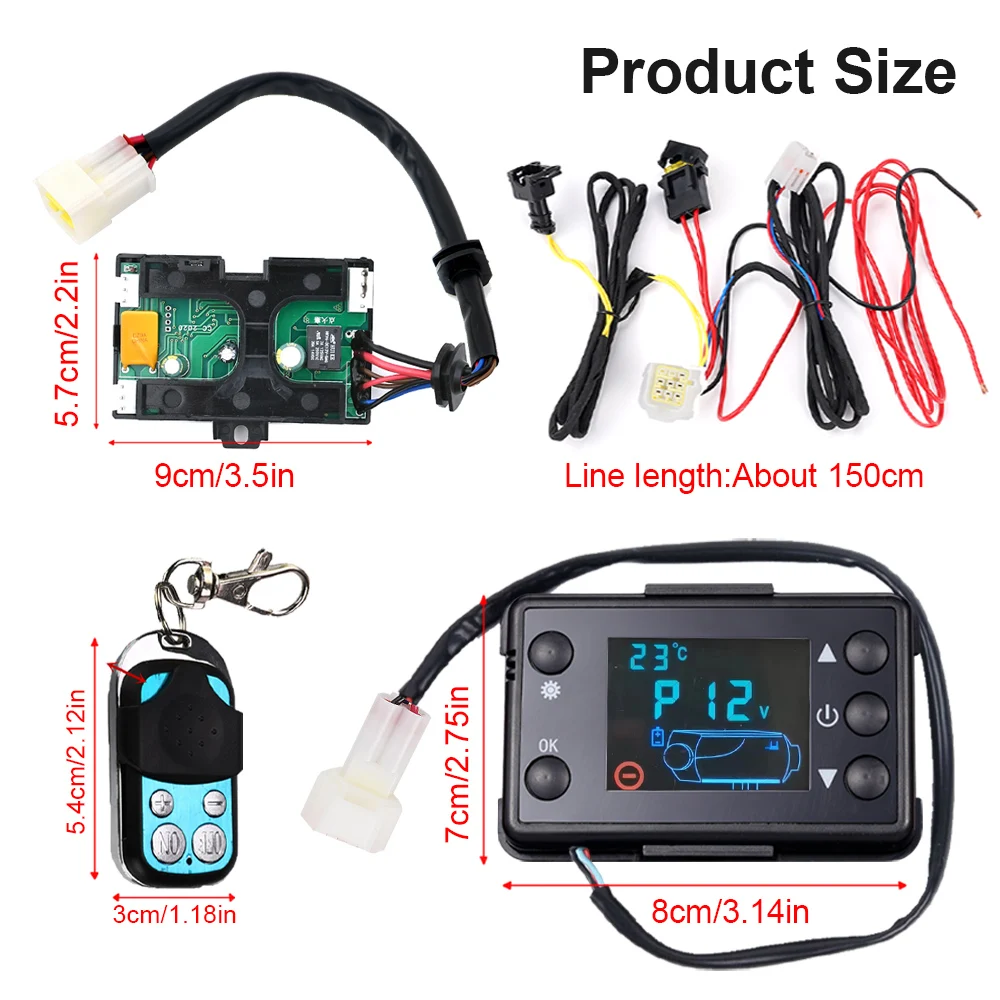 Generic 12v Switchcontrol Board Motherboardremote Control For 5kw Car ...