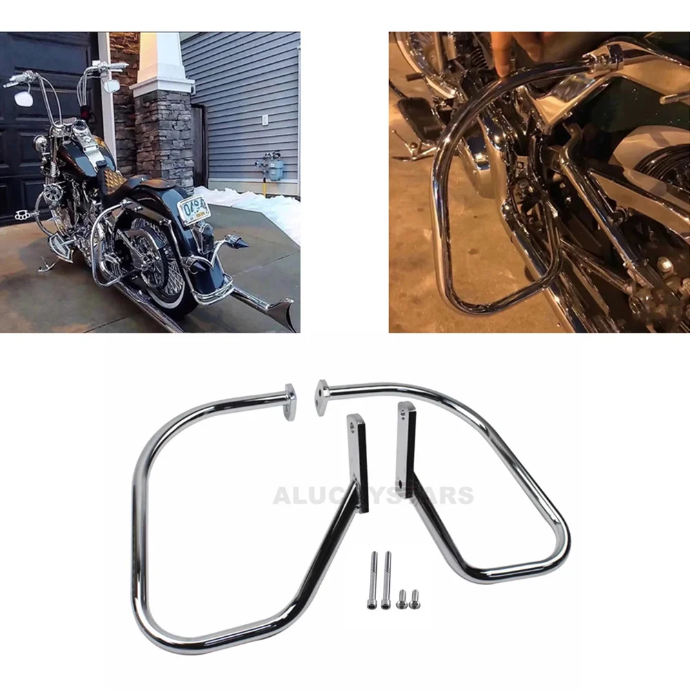 Guard-Crash-Bar-Rear-Saddle-Bag-Guards-For-Harley-Softail-Heritage ...
