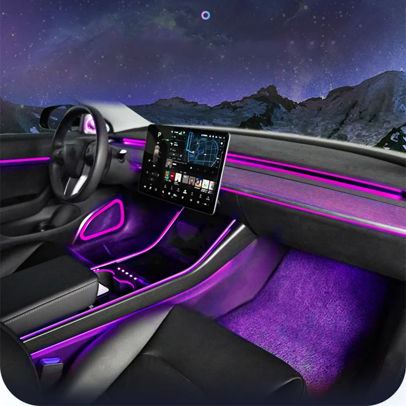 L-mpara-ambiental-LED-para-asiento-trasero-luz-de-ne-n-para-consola ...