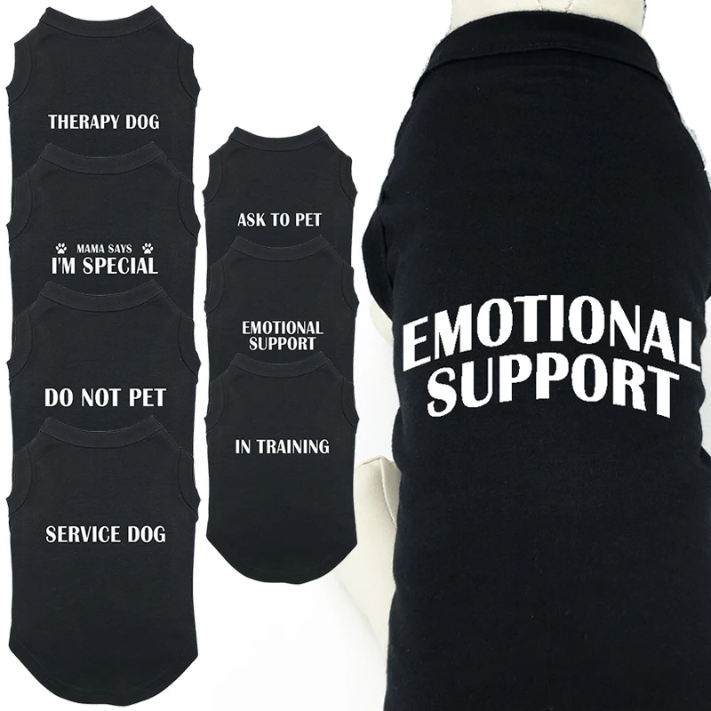 Summer Letters Printed Dog Clothes Dogs Vest Do Not EMOTIONAL IN ...