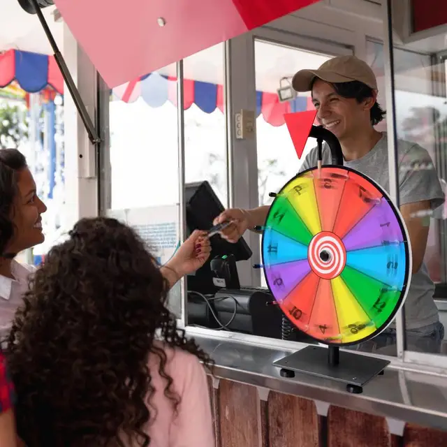 Spinning Wheel For Prizes 12 Inch Black Spinning Prize Wheel - Spinning ...