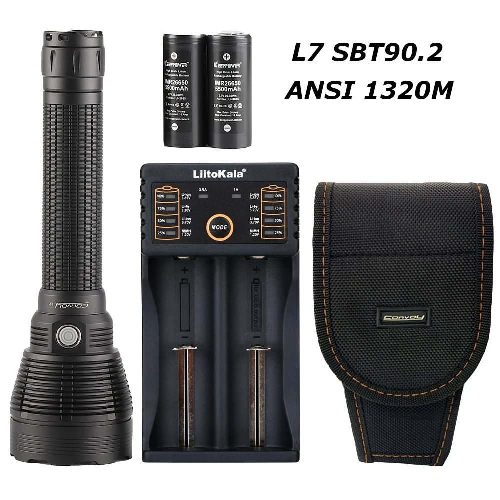 Convoy-L7-SBT90-2-flashlight-1320-meters-range-For-Outdoor-Camping-SMO ...