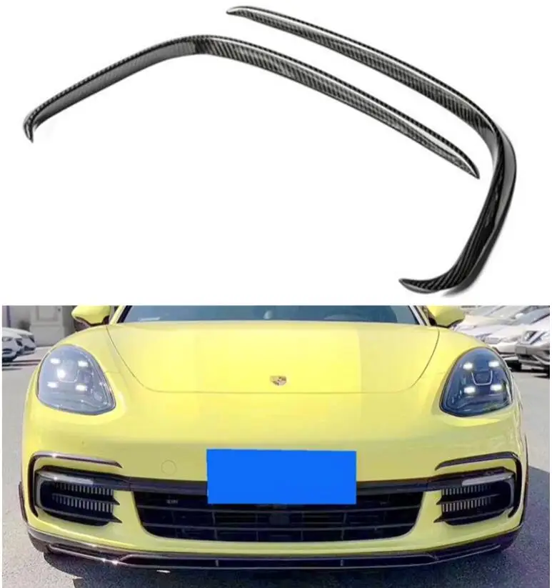 Carbon-Fiber-Front-Bumper-Lip-grille-Splitters-Aprons-Fog-light-Cover ...