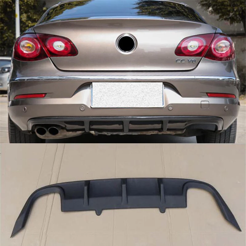 For-Carbon-Fiber-Look-Rear-Lip-Diffuser-Spoiler-Volkswagen-OLD-Passat ...
