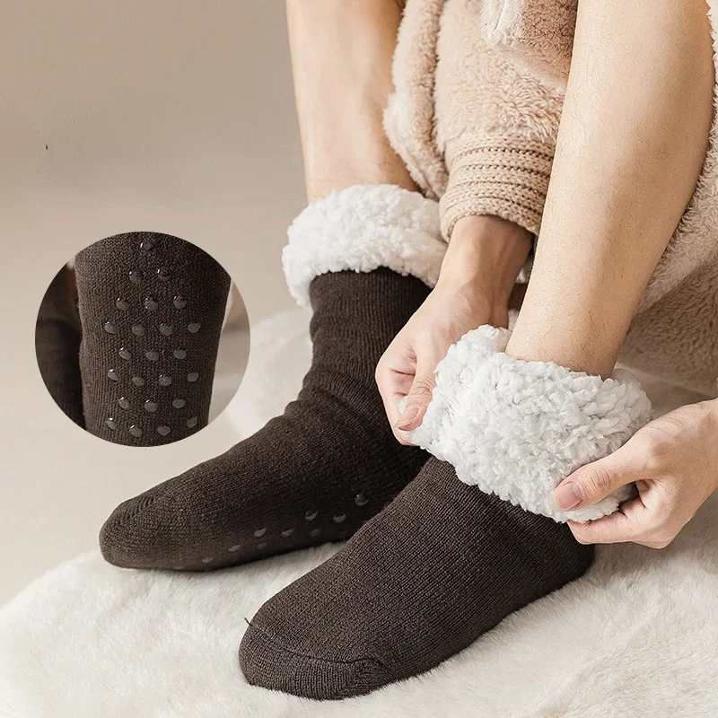 5Pairs-Snow-Socks-Men-s-Autumn-Winter-Home-Sleep-Socks-Extra-Thick-and ...
