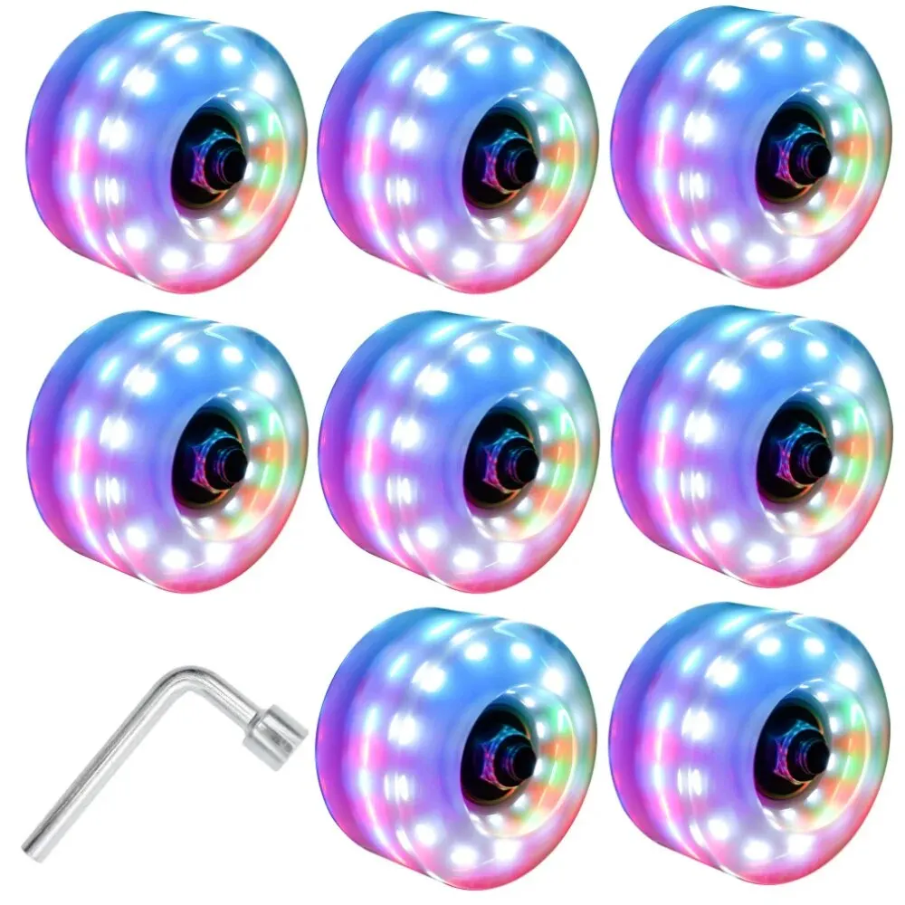 6-light-High-speed-Double-Row-Roller-Skate-Glowing-Wheel-Four-wheel ...