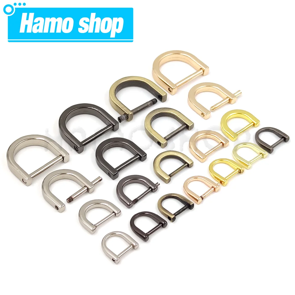 1pcs 10mm-20mm Metal D Ring Buckle Shackle Clasp Detachable Open Screw ...