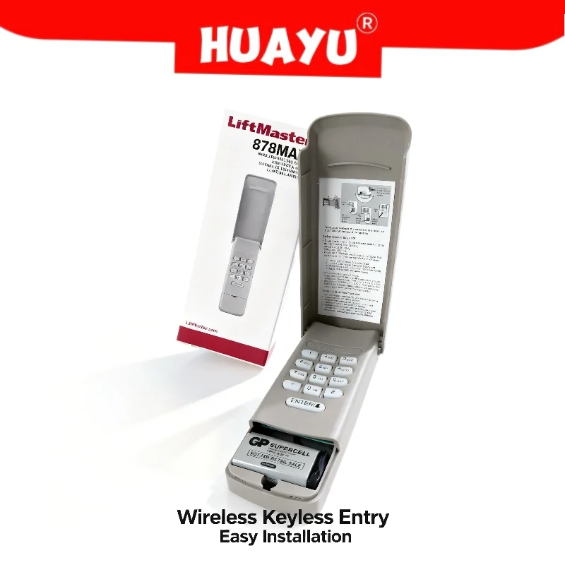 Chamberlain 878max Lift.Master Garage Door Opener Keyless Entry Remote ...