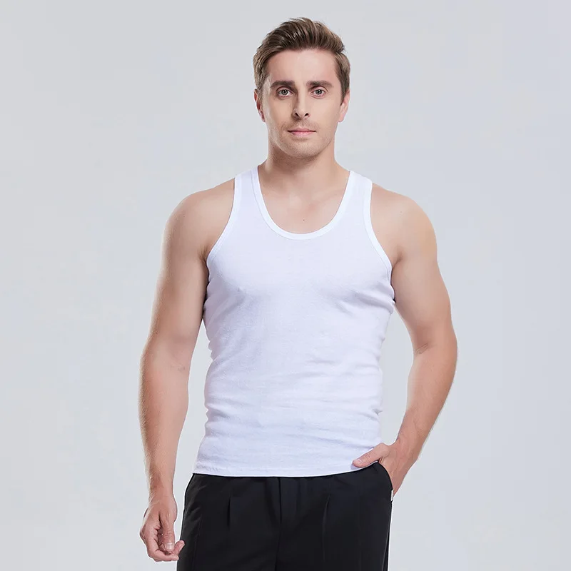 Large-Size-Seamless-Mens-Undershirt-100-Cotton-T-Shirt-Male-O-neck ...