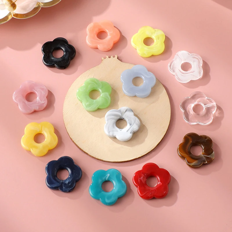 10Pcs-26mm-Acrylic-Flower-Beads-For-Clothes-Headwear-Earrings-Bracelet ...