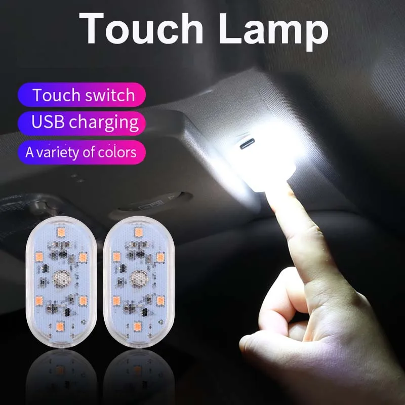 New-LED-Touch-Light-Mini-Wireless-Car-Interior-Lighting-Auto-Roof ...