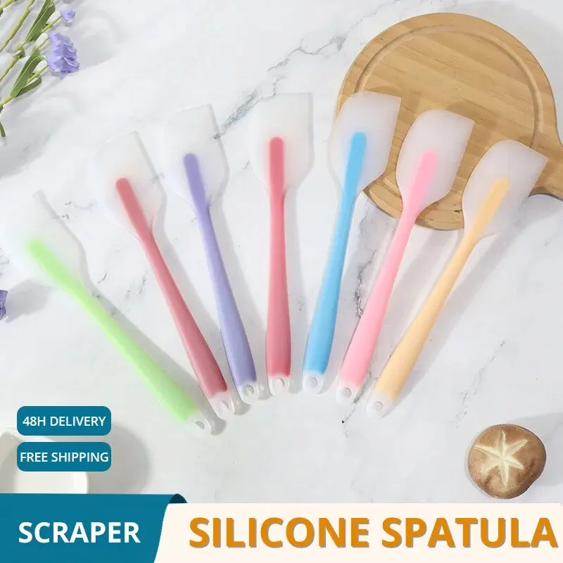 1pc Cream Spatula Silicone Scraper and Small Household Baking Silicone ...
