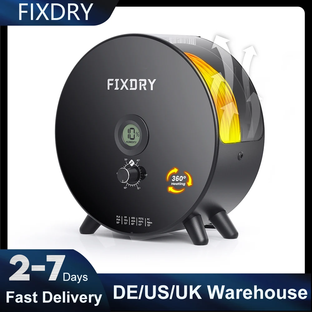 FIXDRY-3D-Printer-Filament-Dry-Box-Filament-Dryer-With-Fan-Compatible ...