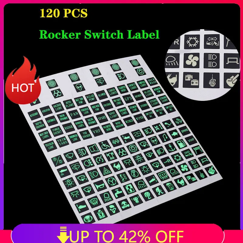 Rocker-Switch-Label-Decal-Circuit-Panel-Luminous-Sticker-For-Car-Marine ...