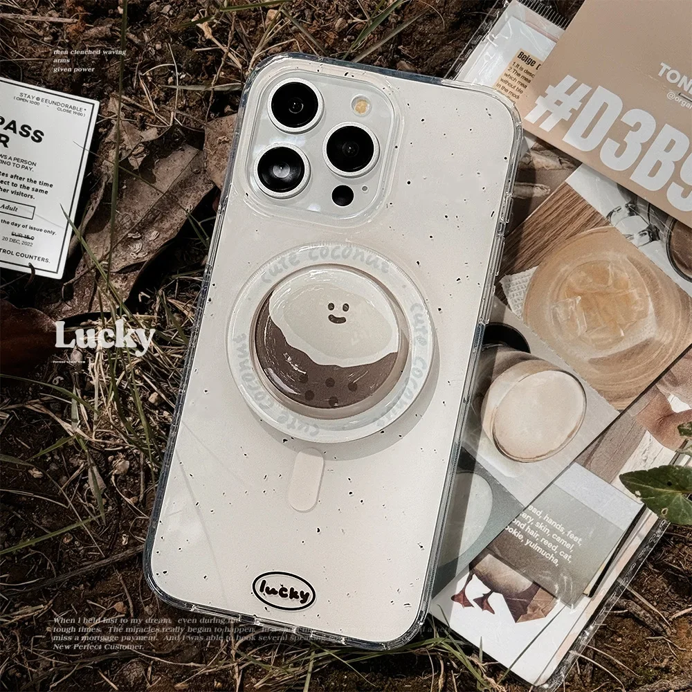 Coconut Magnetic Stand Holder Imd Phone Case for Iphone 16 13 15 Pro ...