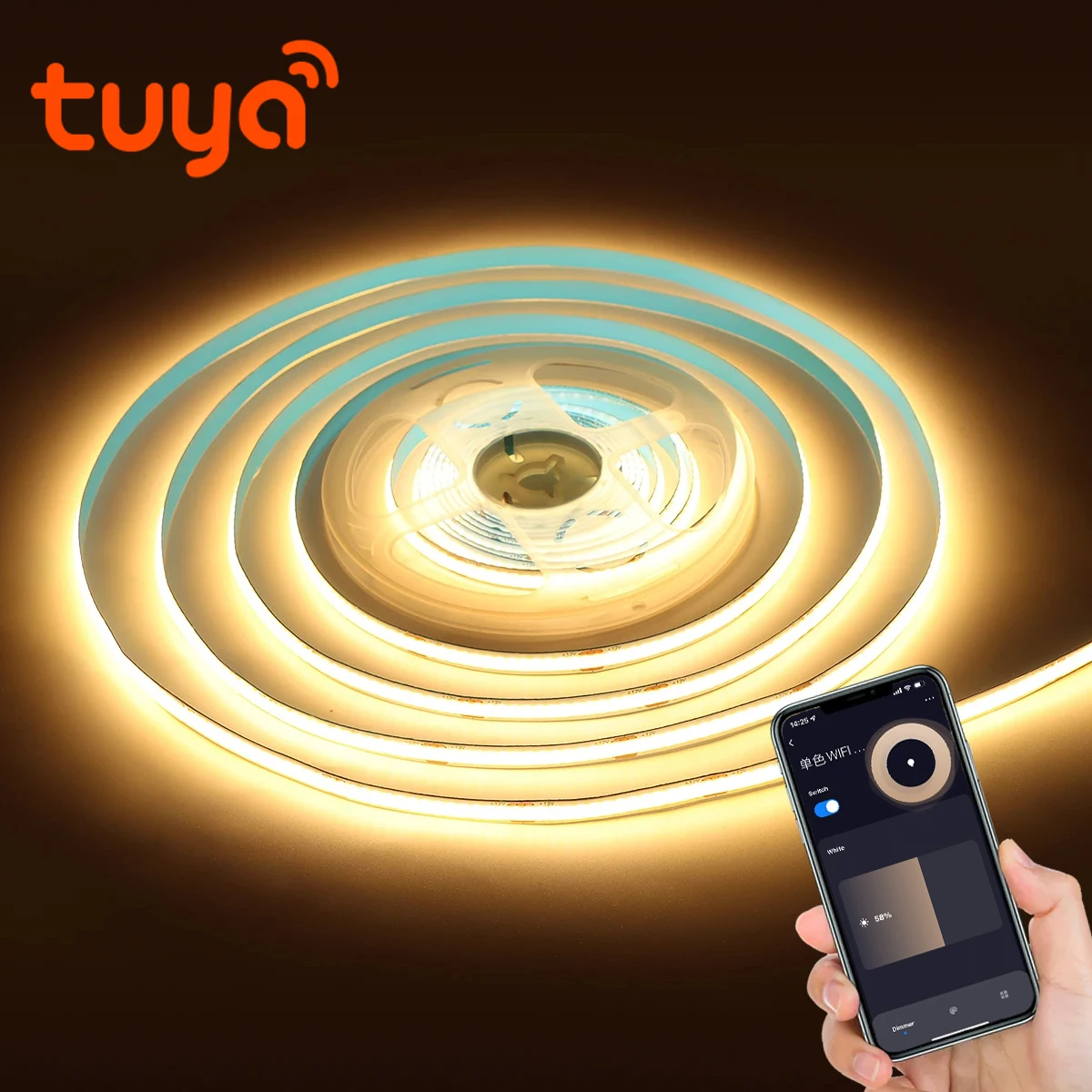 Tuya-Smart-Life-WiFi-COB-LED-Strip-Light-320-LEDs-m-High-Density ...