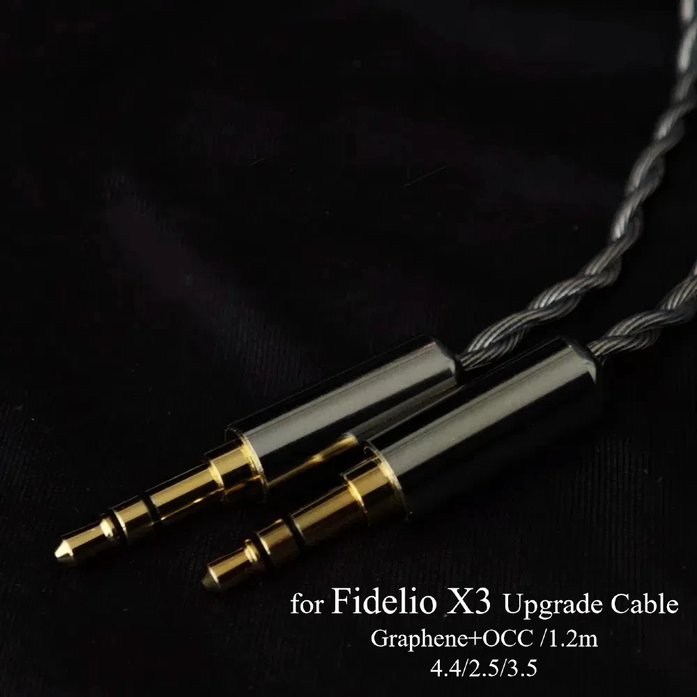 4.4mm Balanced Graphene OCC Silver Cable for Philips Fidelio X3 Upgrade ...